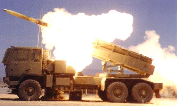 High-Mobility Artillery Rocket System (HIMARS), a member of MLRS family