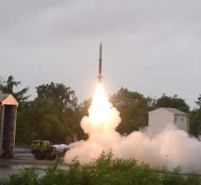 Indian Army test launches Prahaar short-range ballistic missile