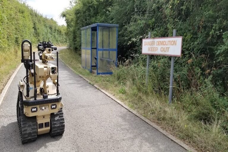 Harris delivers four advanced bomb disposal robots to British Army