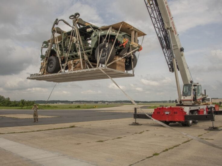 US Army conducts low-velocity airdrops on infantry squad vehicles