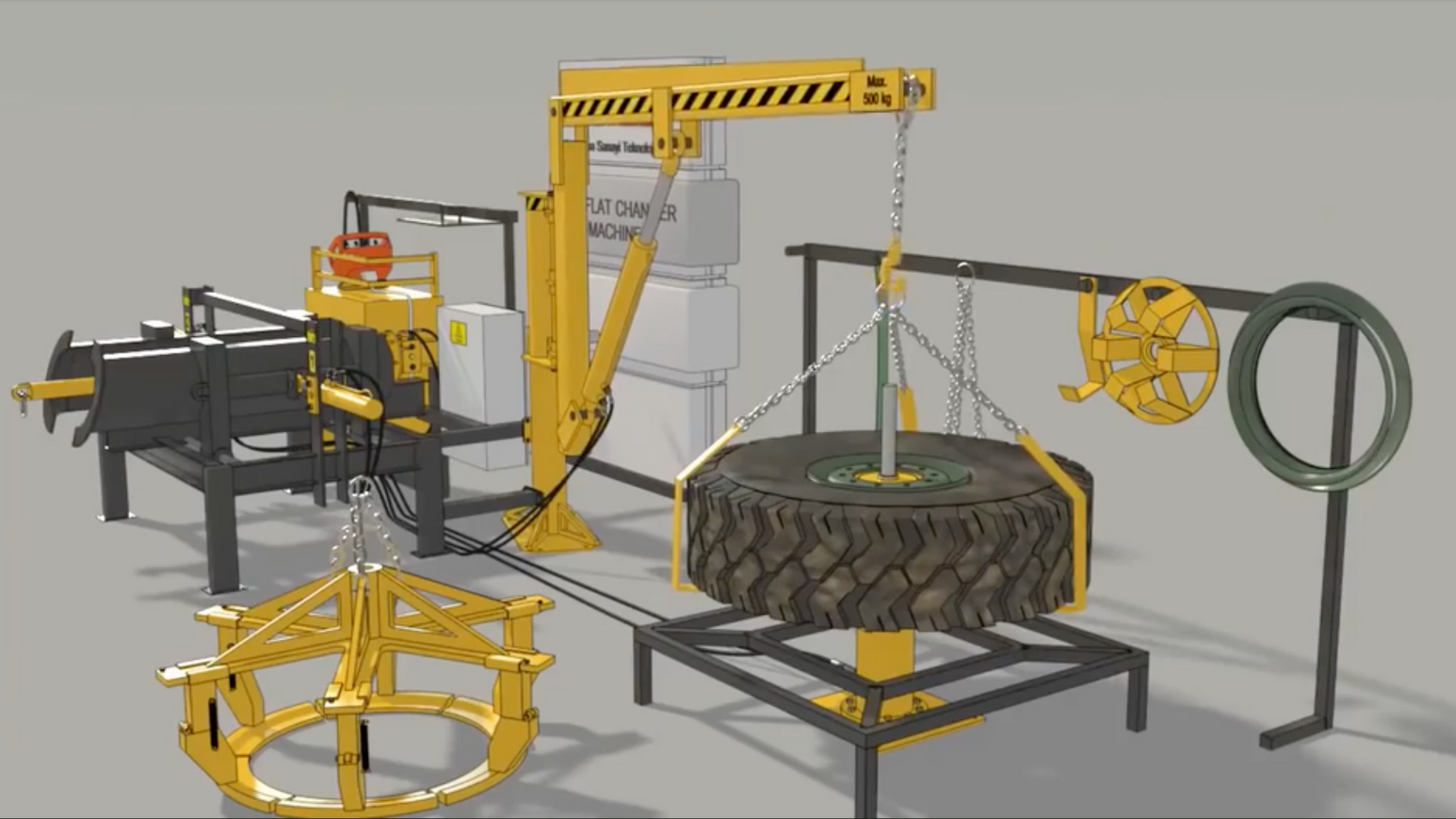 Run-Flat Changer Machine - Standard Workshop Model - Army Technology